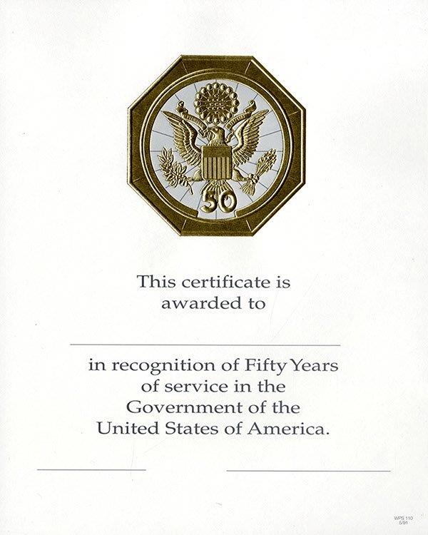 Fifty Year Award